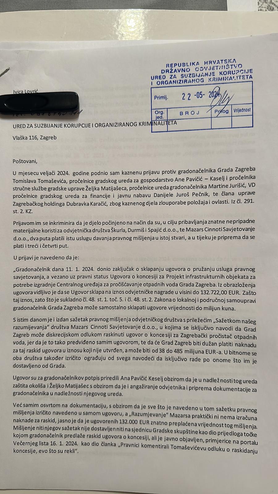 Lovrić: Tomašević laže oko slučaja Pročistač, Gradu prijeti nova šteta od stotinjak milijuna ...